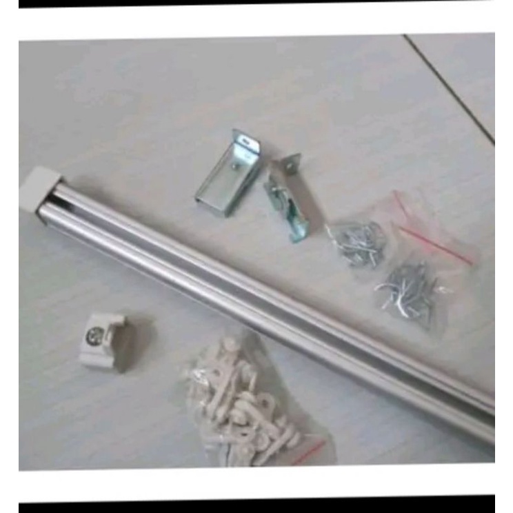 Jual besi balok / FULL SET besi gordyn gorden balok almunium/ rel rail ...