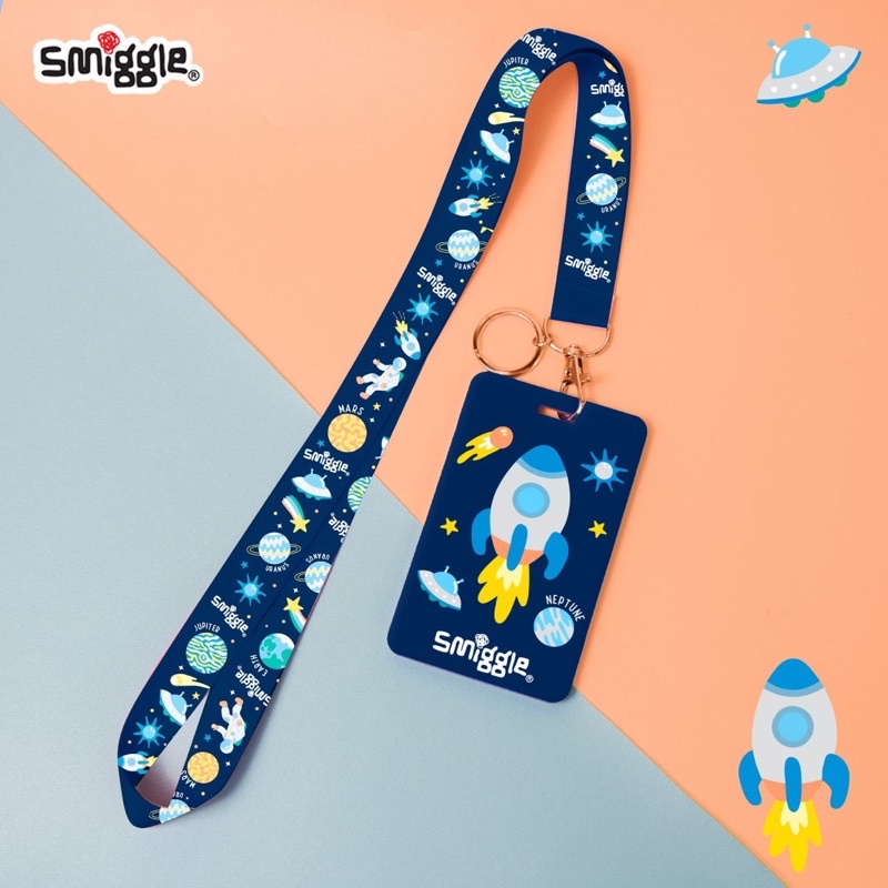 Jual smiggle name tag +tali/smiggle id card/smiggle name tag lanyard ...
