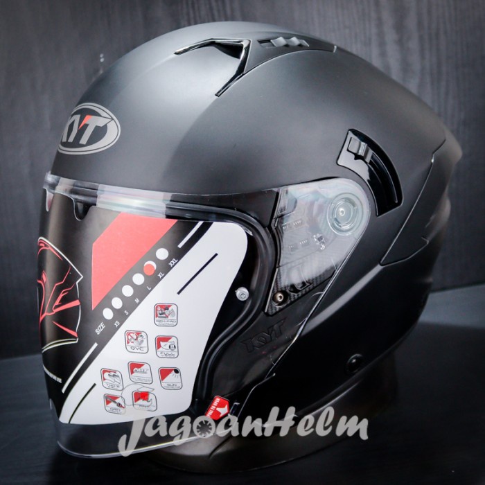 Jual HELM KYT NFJ MATT BLACK SOLID HALF FACE | Shopee Indonesia