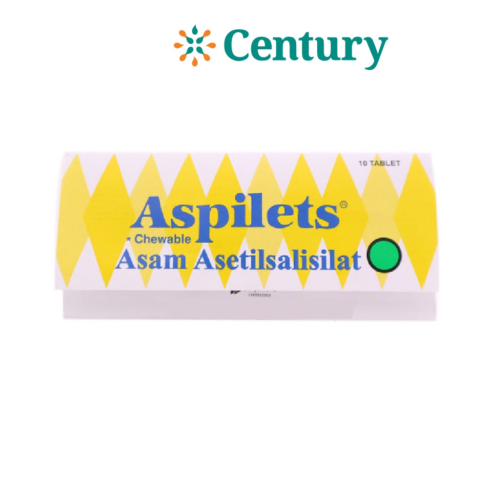 Jual ASPILETS CHEWABLE 80MG 1 STRIP 10 TAB / ACETYLSALICYLIC ACID ...