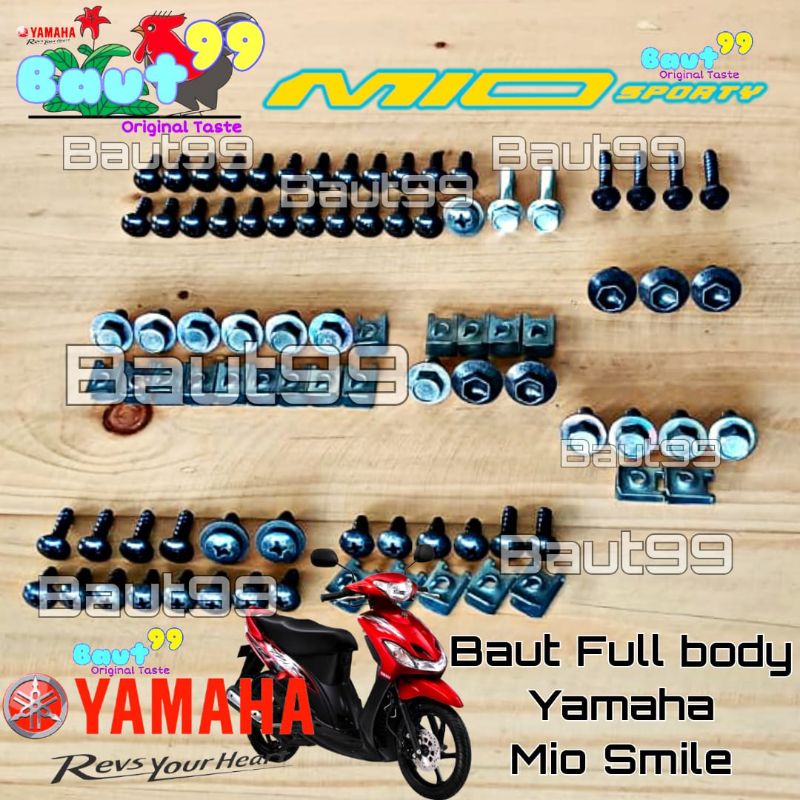 Jual Baut Fullset body Yamaha Mio smile/Full body Yamaha Mio smile ...