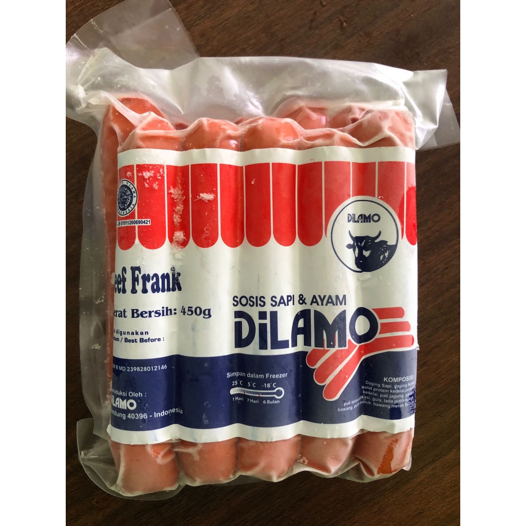 Jual DILAMO BEEF FRANKFURTER 450 GR DAGING SOSIS SAPI | Shopee Indonesia