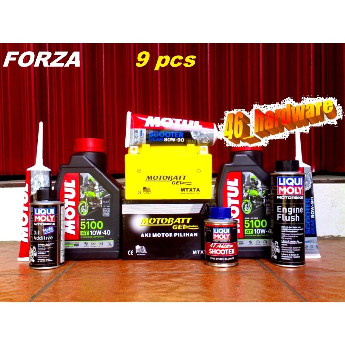 Jual MOTUL 5100 ESTER 10W40 OLI HONDA FORZA 250 AKI LM SHOOTER FLUSH ...