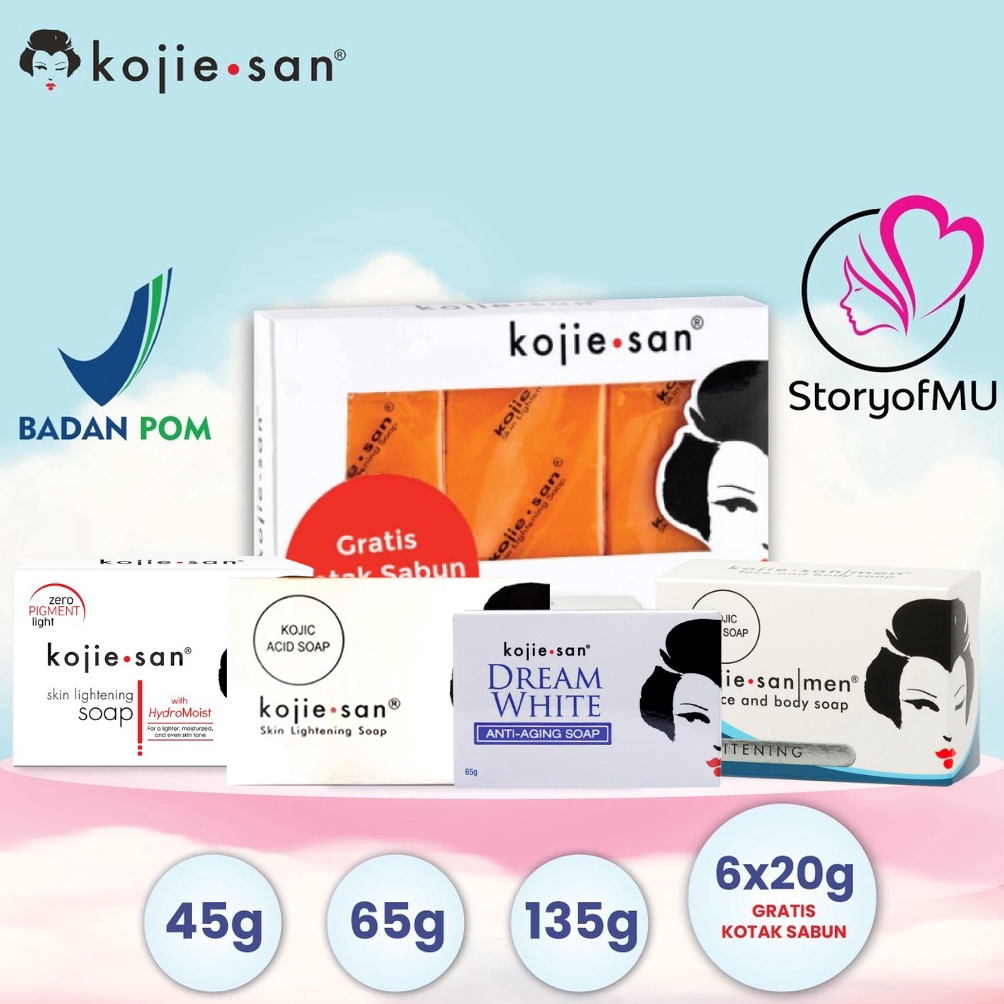 Jual 3♬KJS6-A [BPOM] KOJIE SAN Kojic Acid Skin Lightening Soap Men Man ...