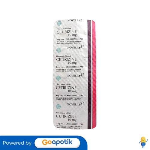Jual CETIRIZINE NOVELL 10 MG STRIP 10 TABLET | Shopee Indonesia