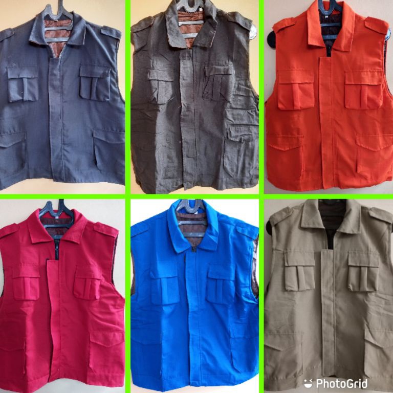 Jual omq23 rompi lapangan / rompi kegiaatan /rompi relawan /rompi krah ...