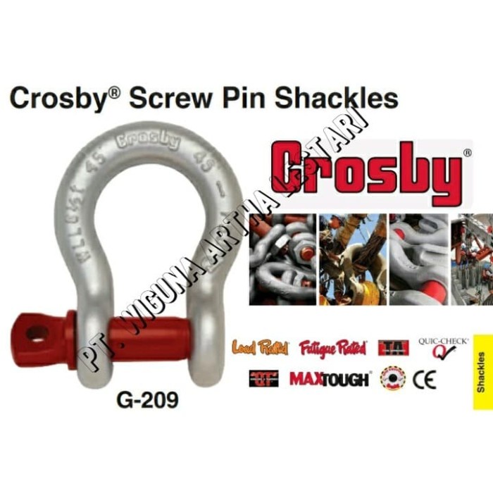 Jual Crosby G-209 Screw Pin Shackle 1/2 (2 Ton) | Shopee Indonesia