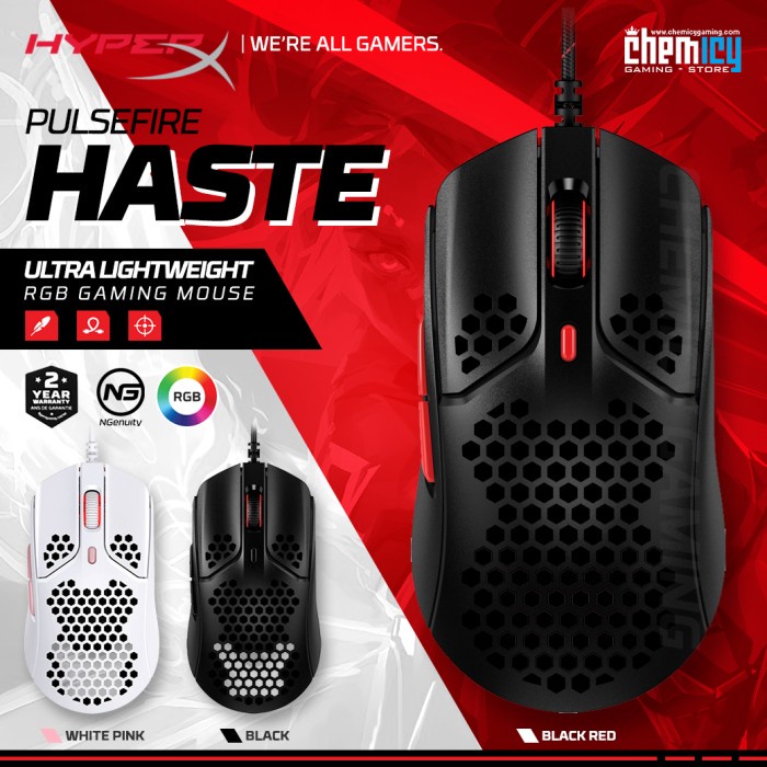 Jual HyperX Pulsefire Haste RGB Ultra Lightweight Gaming Mouse | Shopee ...