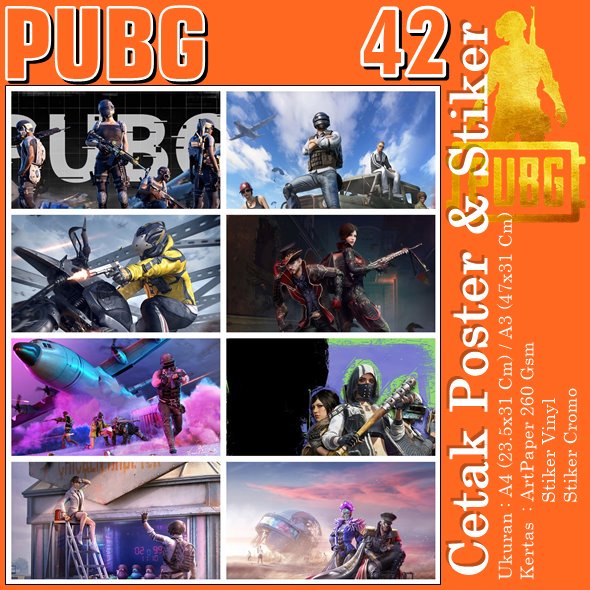 Jual Sticker Poster PUBG | Perang | War | Mobile | Game | Games ...