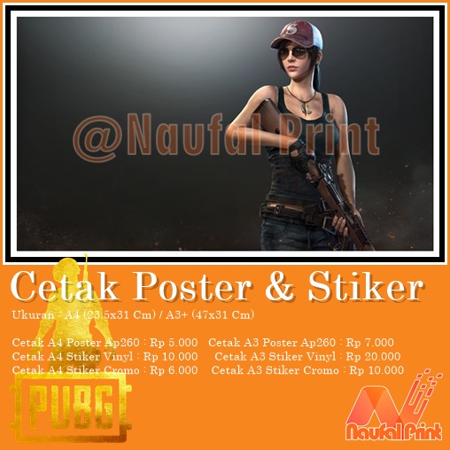 Jual Sticker Poster PUBG | Perang | War | Mobile | Game | Games ...