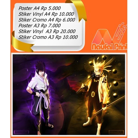 Jual Sticker | Poster A3 & A4 | naruto | anime | narutoshippuden ...
