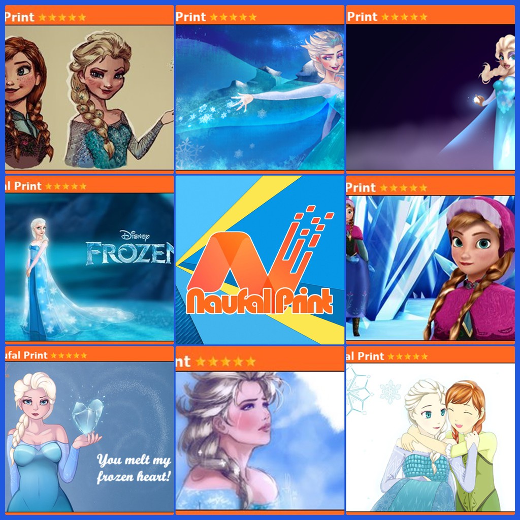 Jual Sticker | Poster A3 & A4 || frozen | elsa | disney | anna | olaf ...