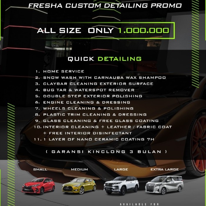 Jual Custom Order Full Package Detailing + Premium Nano Ceramic Coating ...