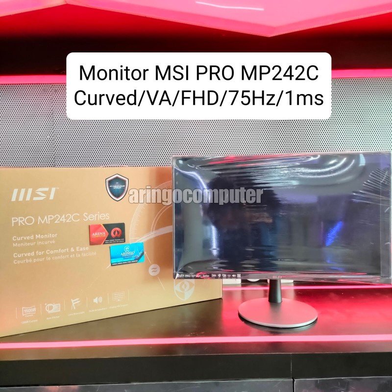 Jual Monitor MSI PRO MP242C VA/Curved/FHD/75Hz/1ms/Speaker | Shopee ...