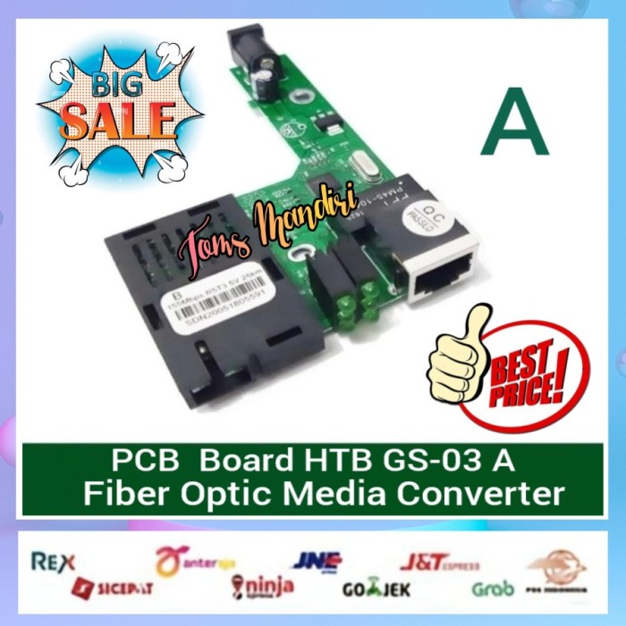 Jual PCB Board Netlink HTB GS-03 A+B Fiber Optic Media Converter ...