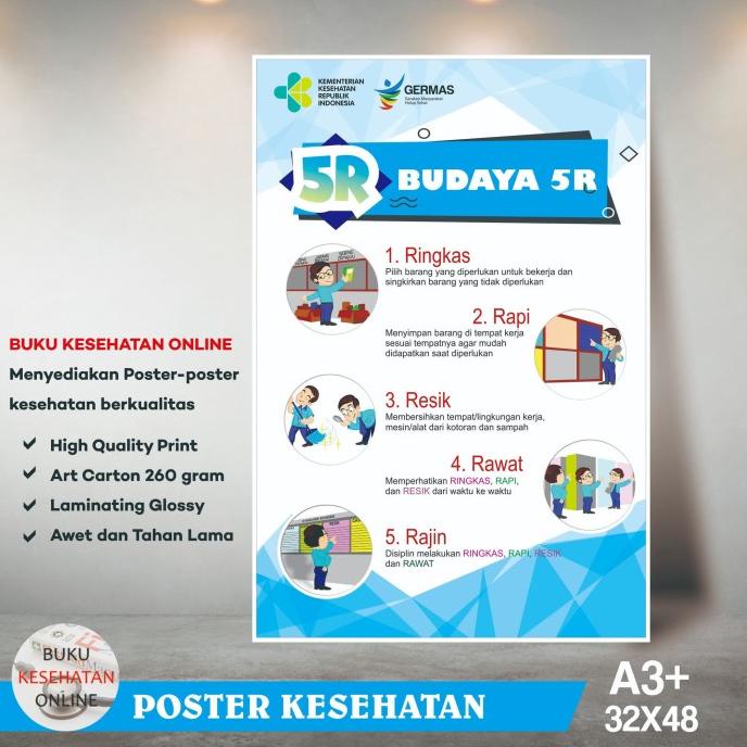 Jual Poster Kesehatan BUDAYA 5R (1) - LAMINATING GLOSSY free ongkir ...