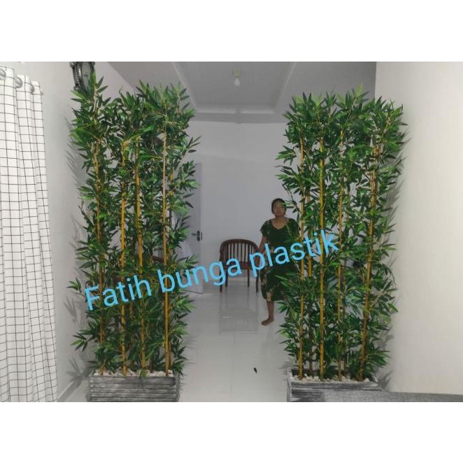 Jual Pohon Partisi Bambu/Penyekat Ruangan/Bambu Plastik/Artificial ...