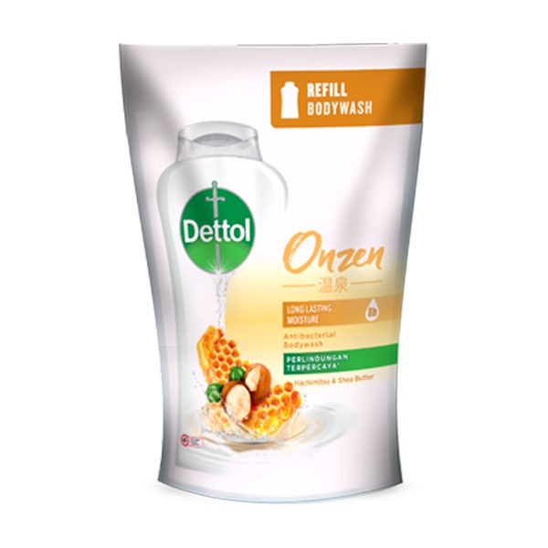 Jual DETTOL BODY WASH ONZEN HONEY POUCH 410 ML | Shopee Indonesia