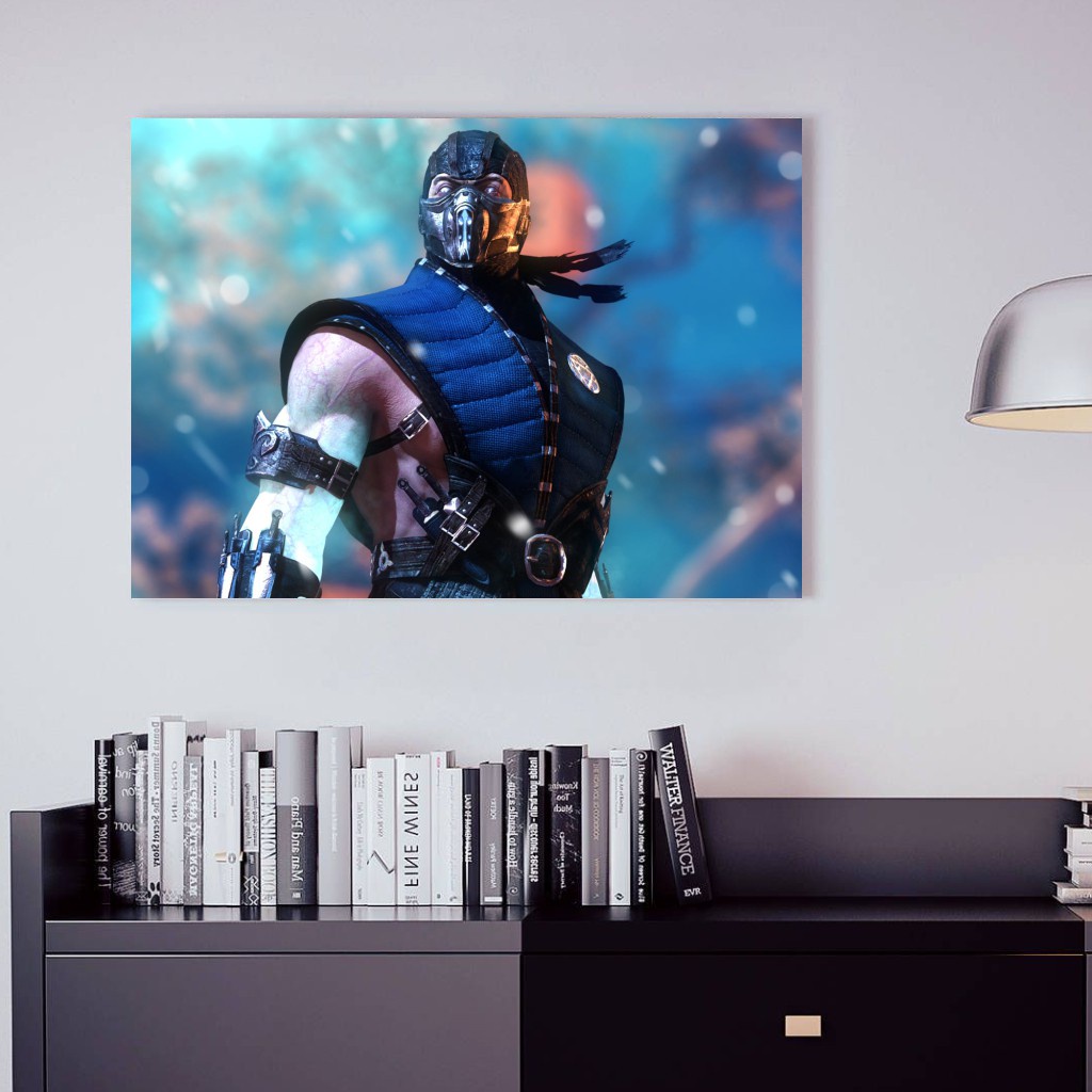 Jual Poster Kayu "Mortal Kombat Sub-Zero, ver.2" Ukuran 30cm x 20cm ...