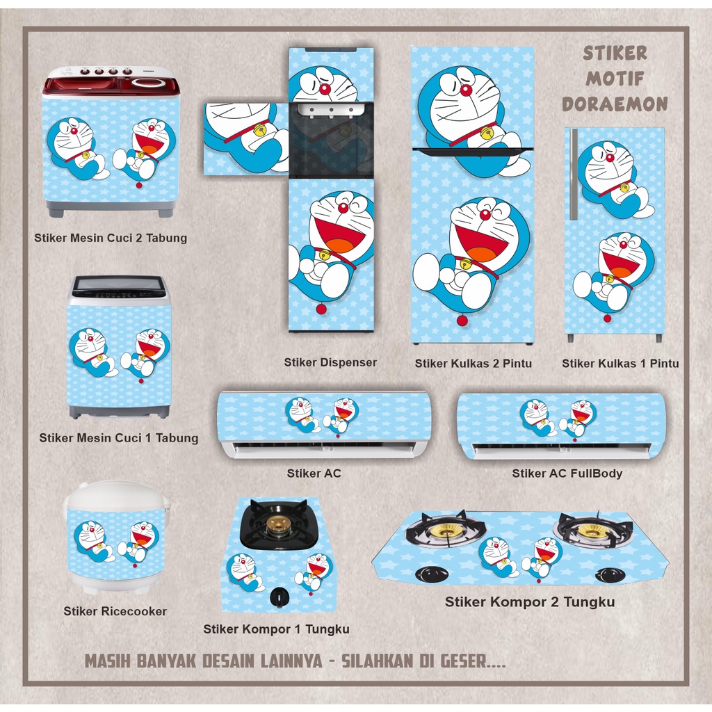 Jual Sticker Stiker kulkas kompor mesin cuci 1 2 pintu tabung mata Rice ...