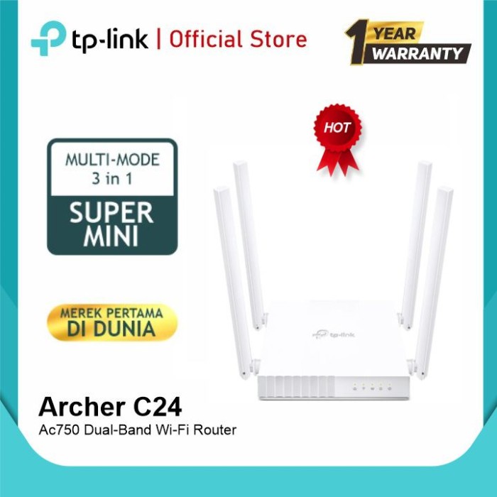 Jual Tp-link Archer C24 AC750 Dual-Band Wi-Fi Router High Speed Wi-Fi | Shopee Indonesia