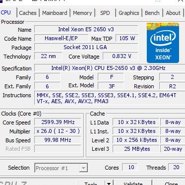 Jual TRA373 INTEL XEON E5 2650 V3 - 10Cores 20Thread 2.30Ghz up to 3.00Ghz Cache25mb TDP 105W ...