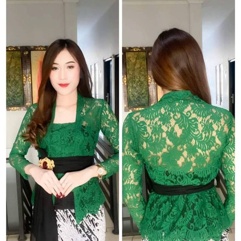 Jual Setelan Kebaya Bali Modern Rok Plisket Batik/Set Kebaya Brokat Rok Strait/Set Kebaya Kutu ...