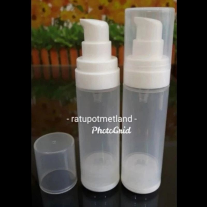 Jual Botol 30 ml airless plastik BOTOL TANPA SELANG pp PUMP | Shopee ...