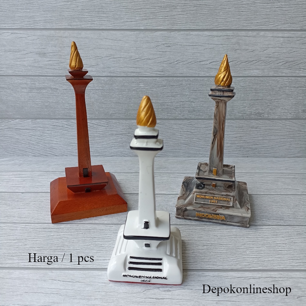 Jual Miniatur Monas Oleh Oleh khas Jakarta Pajangan Rumah Rak Dinding ...