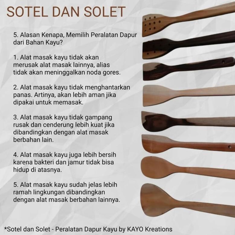 Jual Sutil Solet Entong Nasi Kayu Sono Panjang 35Cm - Peralatan Dapur ...