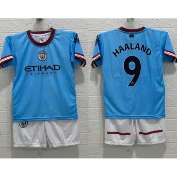Jual Jersey Bola City Halland Anak Printing Usia 4-12 Tahun Kids ...