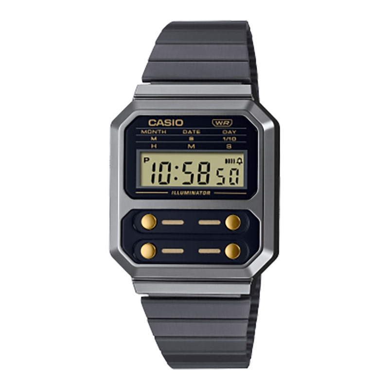 Jual Jam Tangan Casio General A100WEGG-1A2DF Illuminator Vintage Black ...