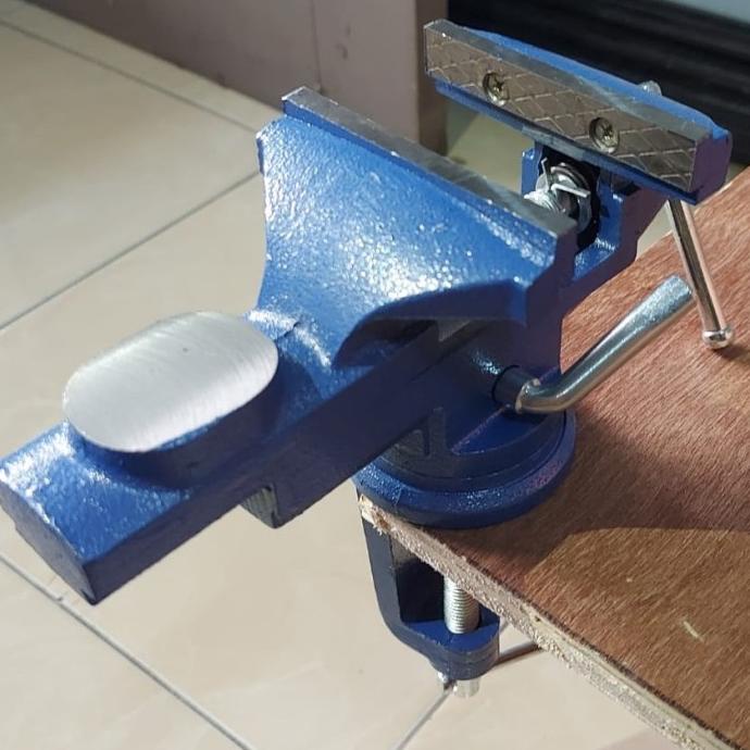Jual Ragum meja Anvil 70mm Klem penjepit 3" Catok meja Tanggem PUTAR ...