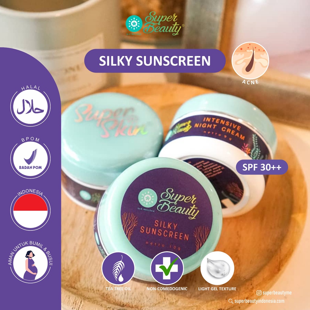 Jual SILKY SUNSCREEN 3 in 1 SuperBeauty - By SuperSkin - Tabir Surya ...