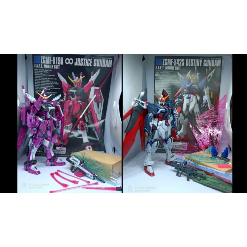 Jual Bandai 1/144 Destiny Gundam, dan Infinite Justice Gundam(Modified ...