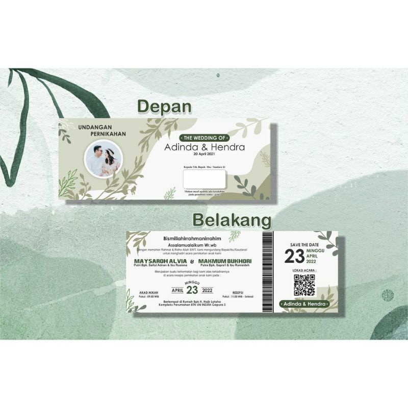 Jual UNDANGAN PERNIKAHAN UNIK BOARDING PASS - UNDANGAN NIKAH SIMPLE ...
