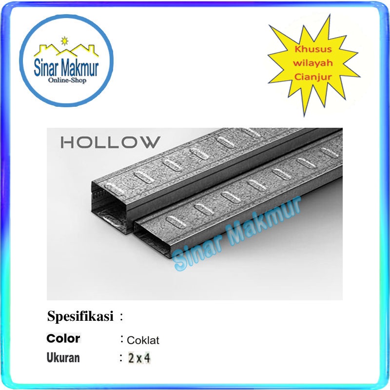 Jual Besi Holo Hollow Galvanis 2x4 CM Coklat | Shopee Indonesia