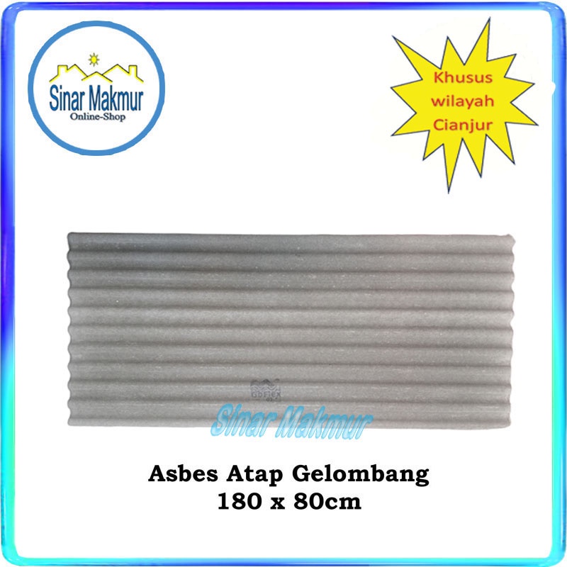 Jual Asbes Atap Gelombang 180x80 Cm Goflex Shopee Indonesia