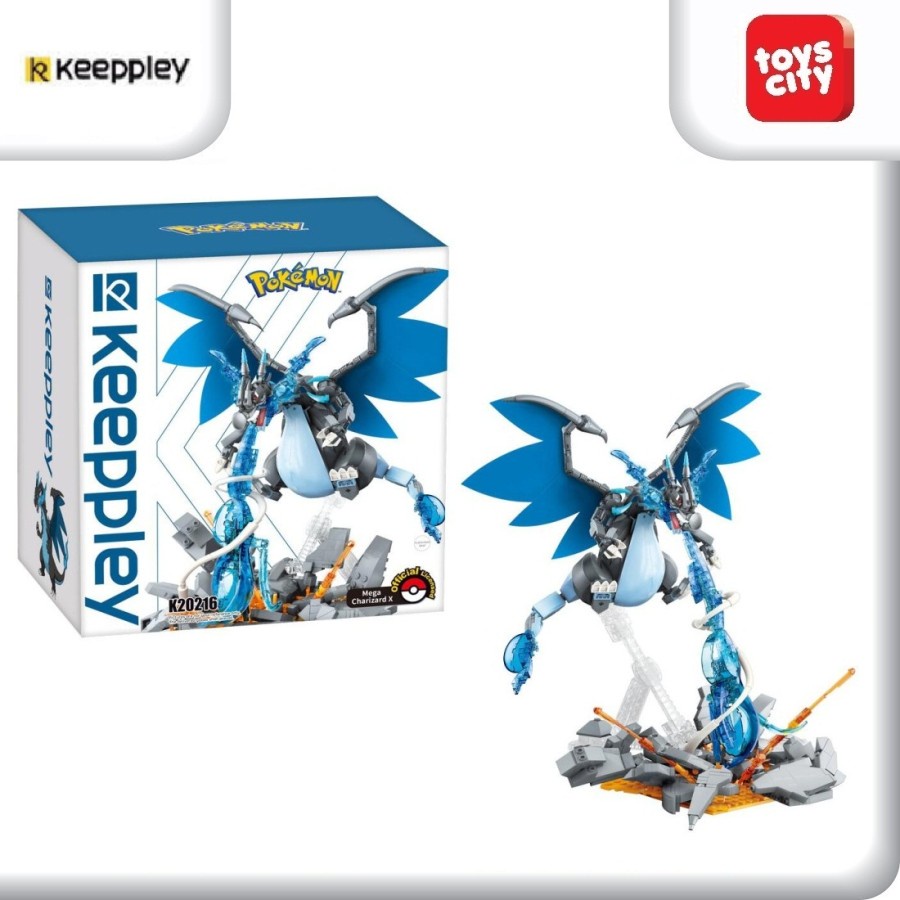 Jual Keeppley Pokemon Mega Charizard X Building Blocks Sets Briks ...