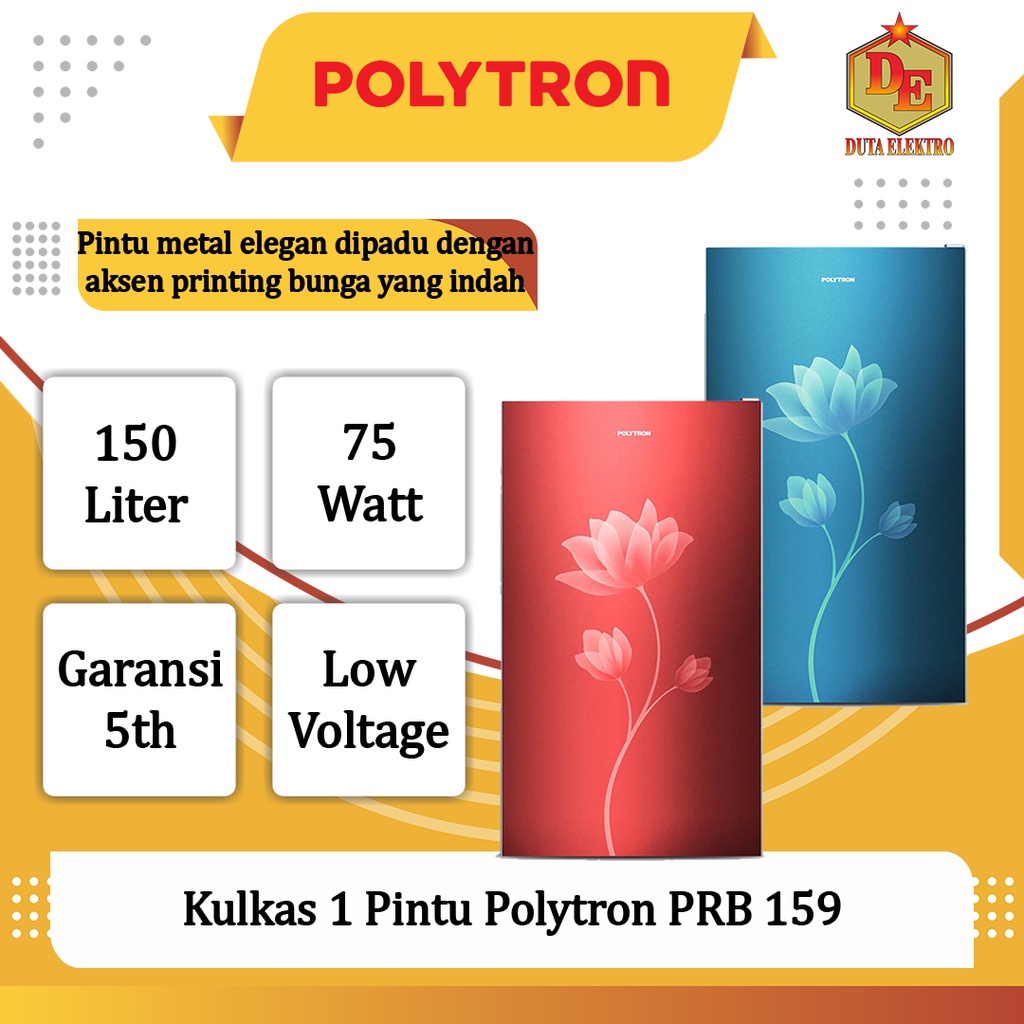 Jual Kulkas 1 Pintu Polytron PRB 159 | Shopee Indonesia