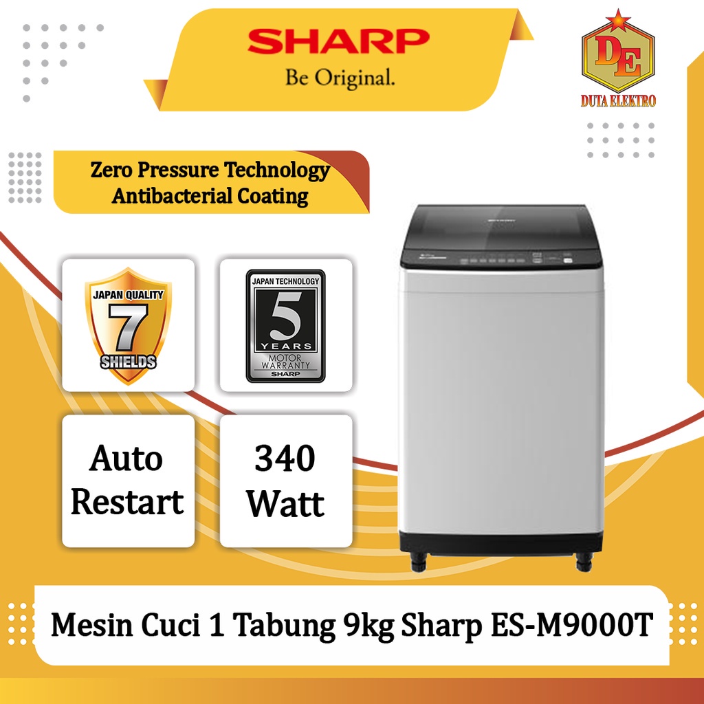Jual Mesin Cuci 1 Tabung 9kg Sharp ESM 9000 T | Shopee Indonesia