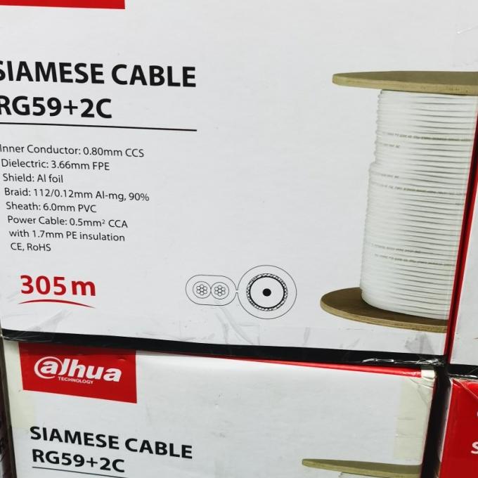 Jual KABEL CCTV RG 59 PLUS POWER DAHUA 305M SIAMESE CABLE CCTV | Shopee ...