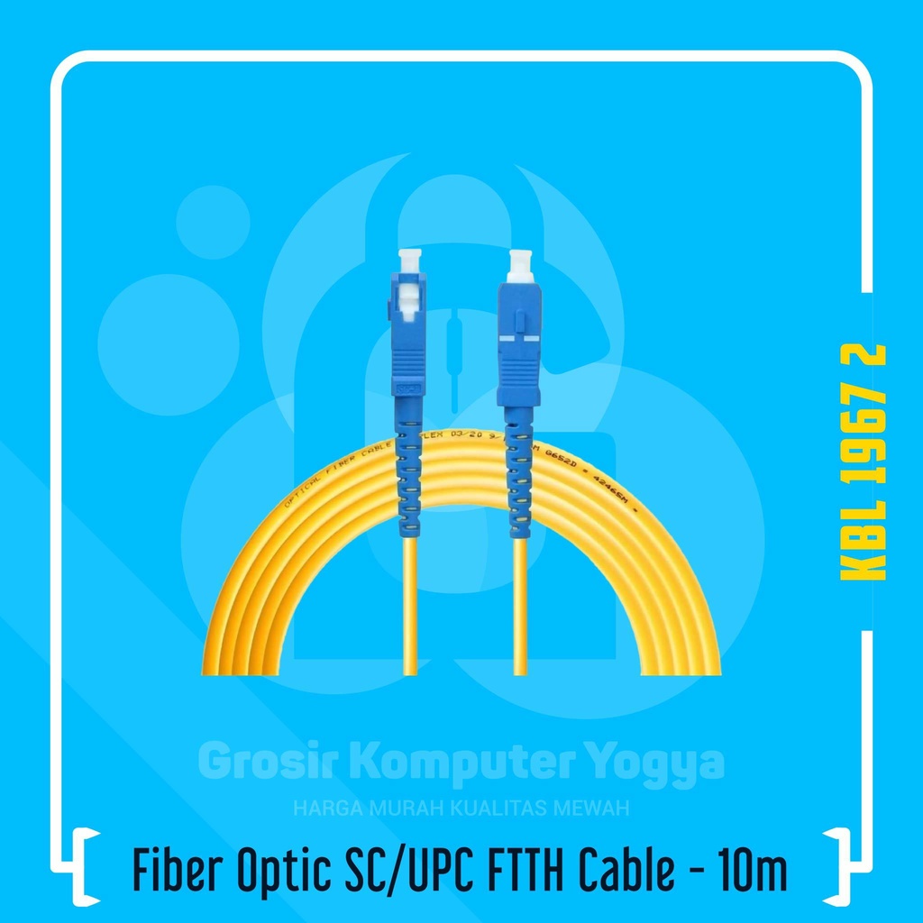 Jual Fiber Optic SC/UPC FTTH Patchcord Cable Kabel Optik - 10m | Shopee ...