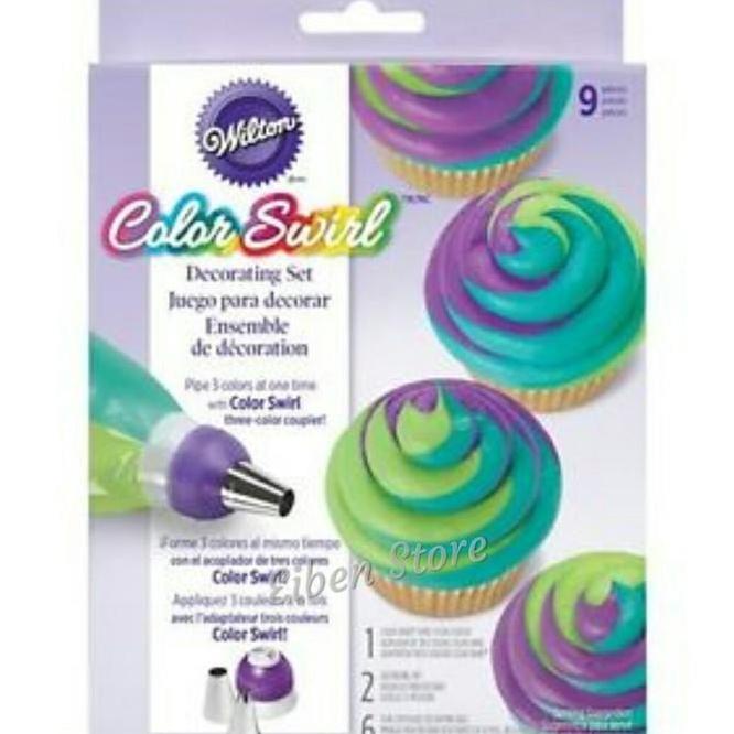 Jual Wilton Spuit Buttercream Tri Color Coupler Decorating Set | Shopee ...