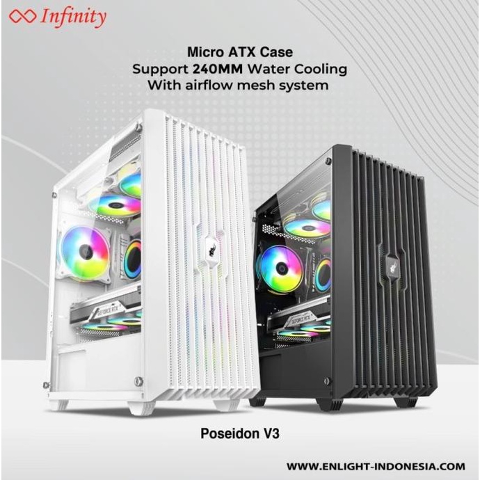 Jual Casing Infinity POSEIDON V3 TANPA FAN - mATX Gaming Case | Shopee ...