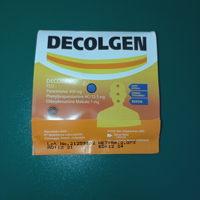 Jual Obat Flu Decolgen 4 tab | Shopee Indonesia