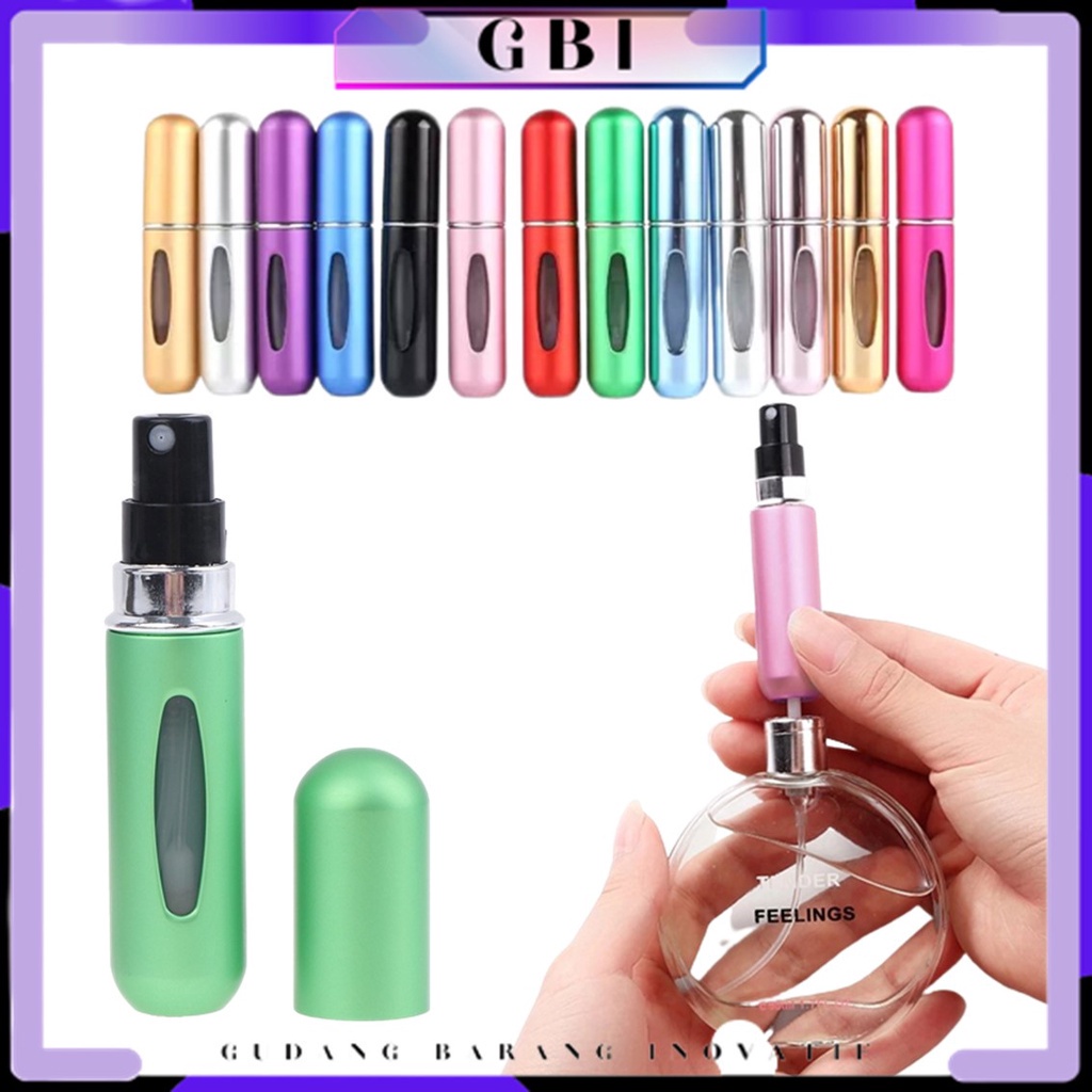 Jual GBI Botol Parfum Refill Mini Portable 5Ml Bottle Spray Aluminium Travel Size Wadah Tempat ...