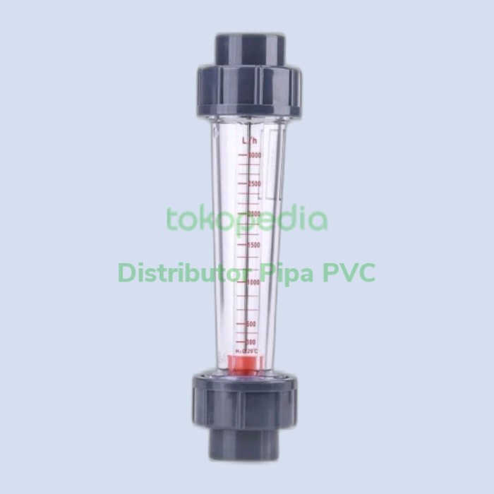 Jual Rotameter Flow Meter S 6-60 L/H 1/2 Inch Flowtech Fitting Pvc Pipa ...