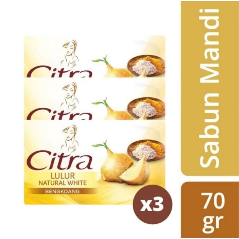 Jual Citra Sabun Mandi Batang Natural White 70 gr 3 Pc | Shopee Indonesia