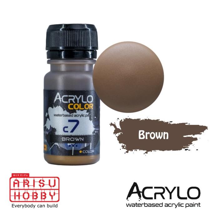 Jual ACRYLO COLOR BROWN C7 Water Based Acrylic Paint Color Cat Gundam ...